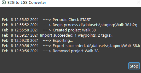 2023 Batch creation of LGS files from BLK2GO data