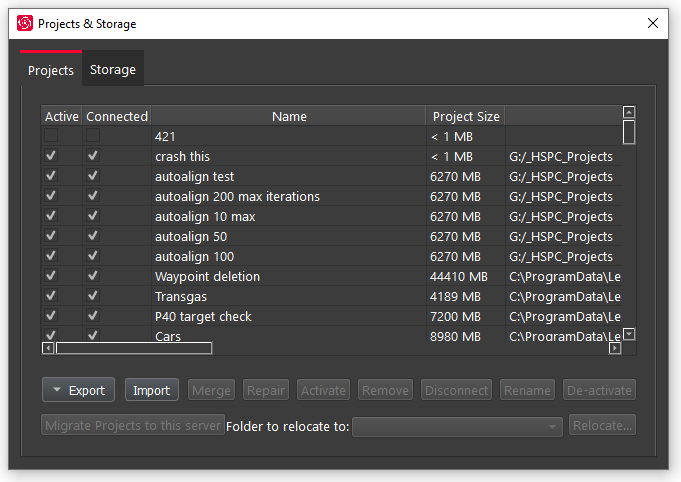 2023 Projects and Storage