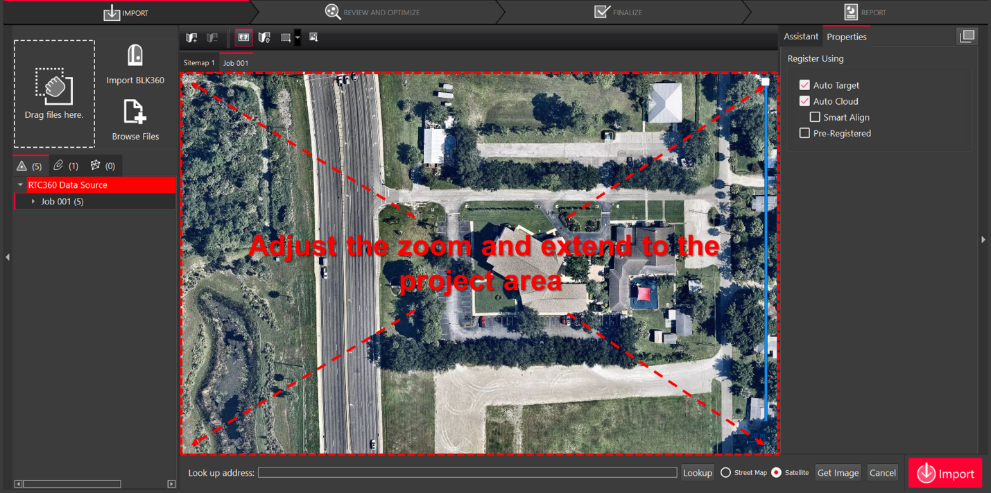 Geolocation of RTC360 Setups