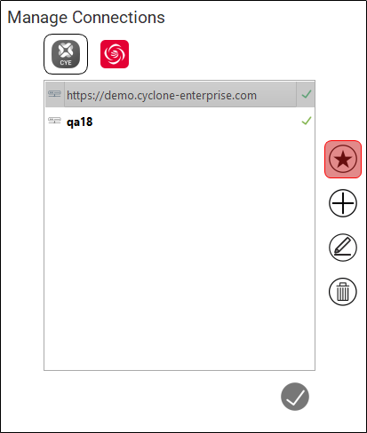 Connect to Cyclone ENTERPRISE Projects (TruView Desktop only)