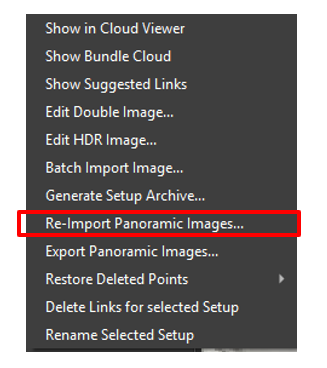 Export and Re-Import Panoramic Images