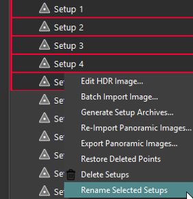 Batch Renaming of Setups