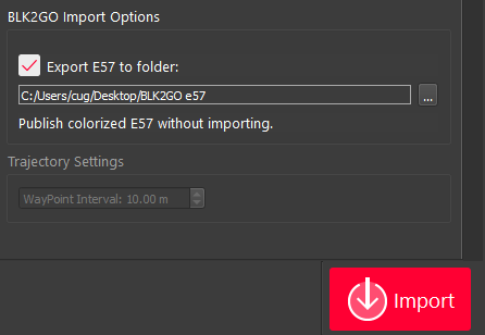 BLK2GO Import Options