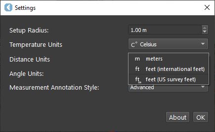 CW TruSpace Distance Units