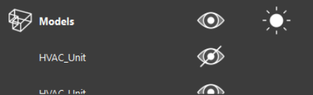 CW Model Visibility Settings