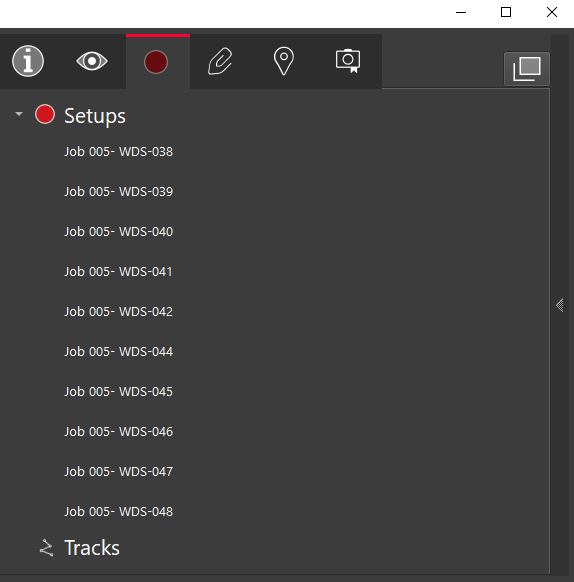 CW TruSpace Setups and Tracks Panel